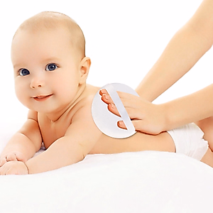 3 Pack Extra Large Body Powder Puff and Container, Soft Cotton Powder Puffs 4.13 Inch Dusting Powder Container with Puff Washable Round Powder Puffs for Woman Baby Body Face Loose Dusting Powde