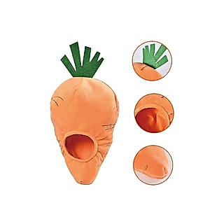 Amazon Basics Hide and Seek Squeaky Dog Plush Toy, Rabbit and Carrot, Orange and white, 5 Pack