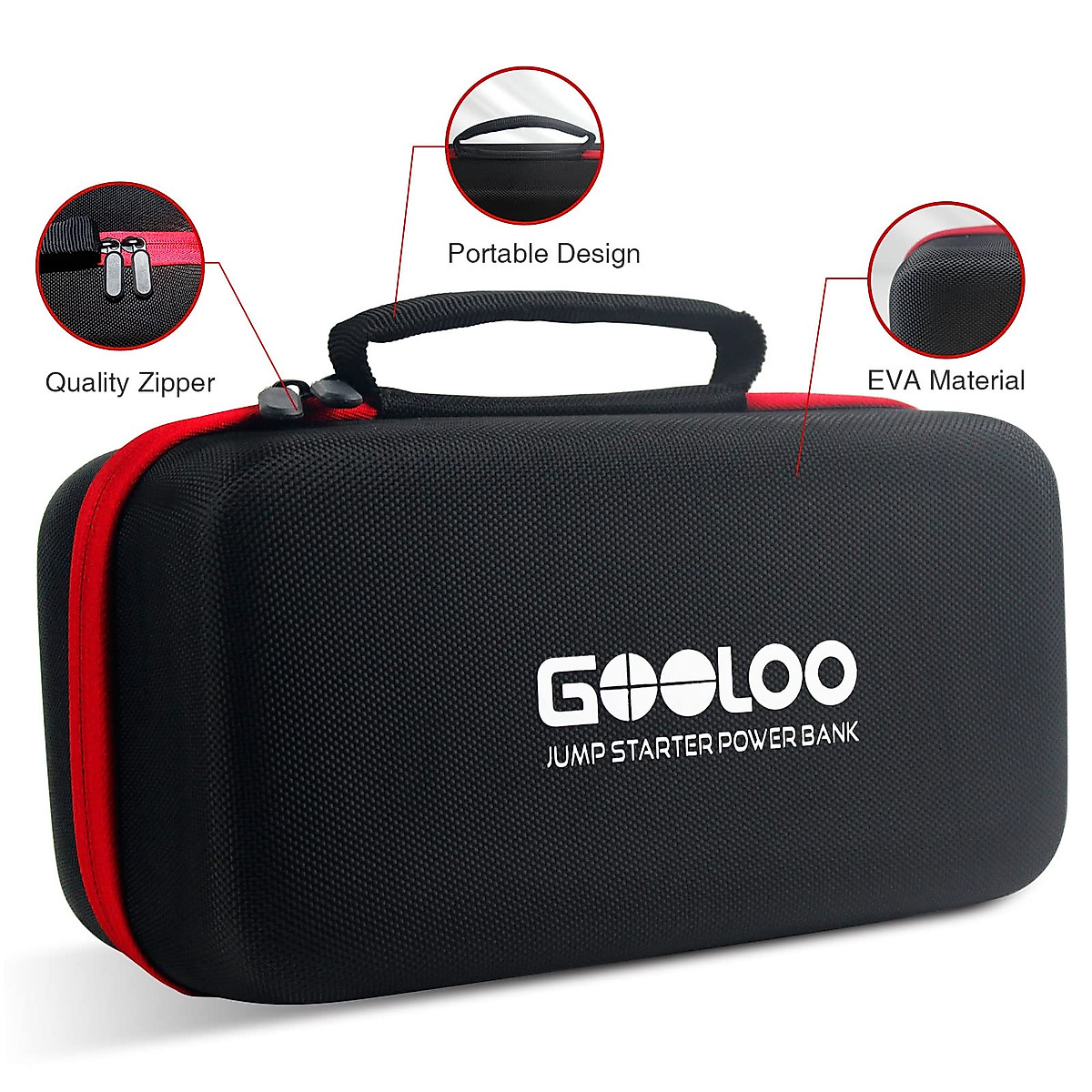 GOOLOO GT4000S Jump Starter 100W Two-Way Fast-Charging Portable Car Jump Starter EVA Storage Case