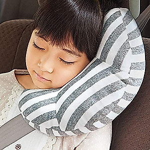 Kids Car Travel Pillow Car Seat Belt Pillow Cute Plush Headrest Cushion Neck Pillow Safety Strap Cover Universal Fit