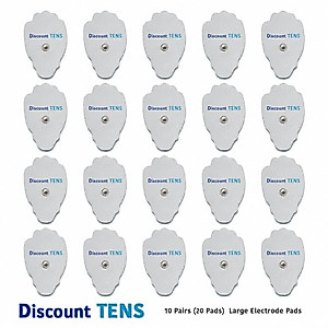 TENS Electrodes, Super Value 20 Replacement Electrode Pads for TENS Units, Snap TENS Unit Electrodes