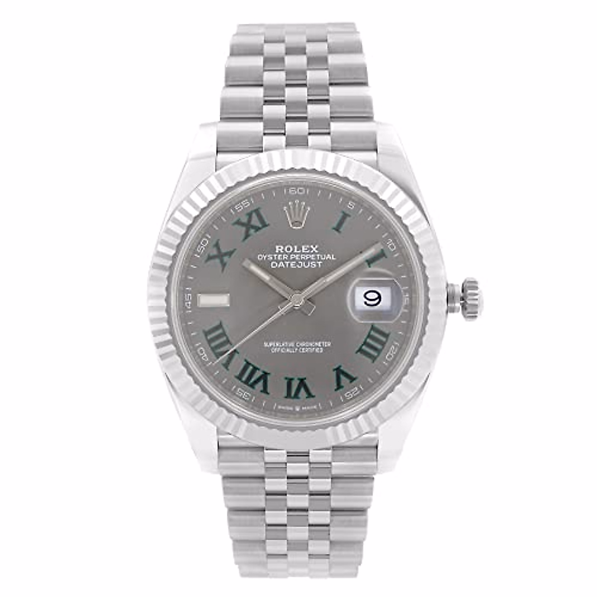Rolex Datejust 41 Slate Dial Automatic Men's Steel and White Gold Jubilee Watch 126334GYRO