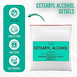 Artekas Innovation - Cetearyl Alcohol - for Homemade Cosmetics, Lipsticks, Body Butter Bars, Hand Lotions, Hair Conditioners, Shampoo – Thickening Agent, Emulsifier, Viscosity Regulator - 7.06 oz