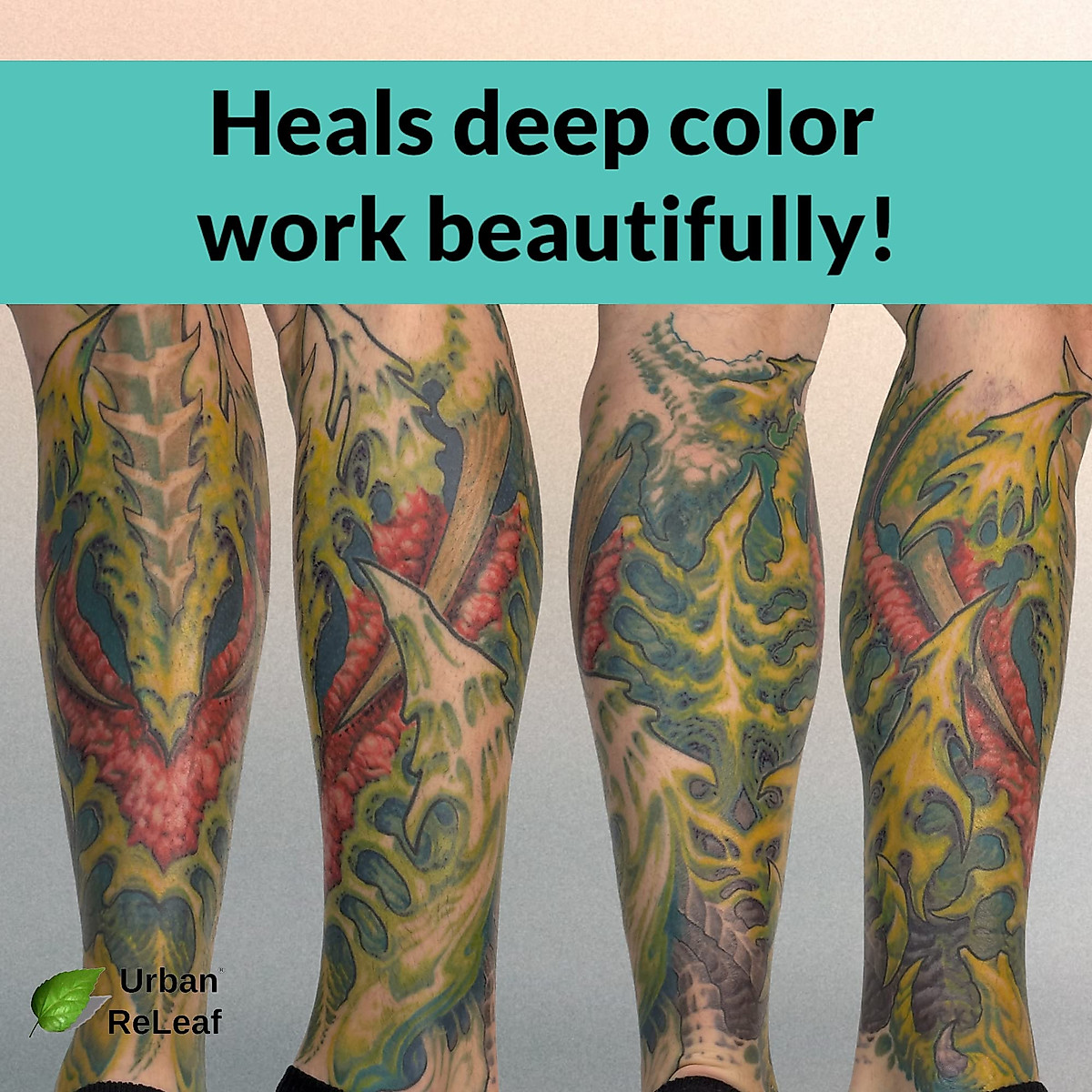 Urban ReLeaf Tattoo Solution ! Natural Sea Salt Aftercare. Safely Clean New Tattoos. Help Skin & Ink Heal Smoothly. Made Fresh in USA. 100% Natural. Reduce ink loss.