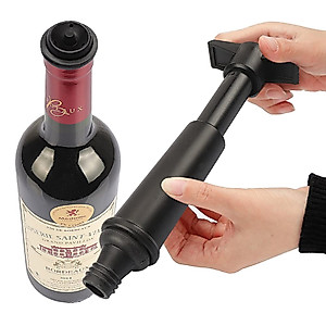 Wine Vacuum Stoppers Set 16Pcs with a Wine Saver Vacuum Pump, a Foil Cutter and a Wine Pourer, Reusable & Resealable Bottle Sealer Keeps your Wine Perfectly Fresh
