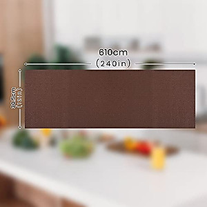 COSYLAND Shelf Liner Kitchen Drawer Mats 12"x240" Inches Non-Slip DIY Cuttable Mats Cabinet Liners Washable Refrigerator Liners for Cupboard, Pantry Shelves, Red