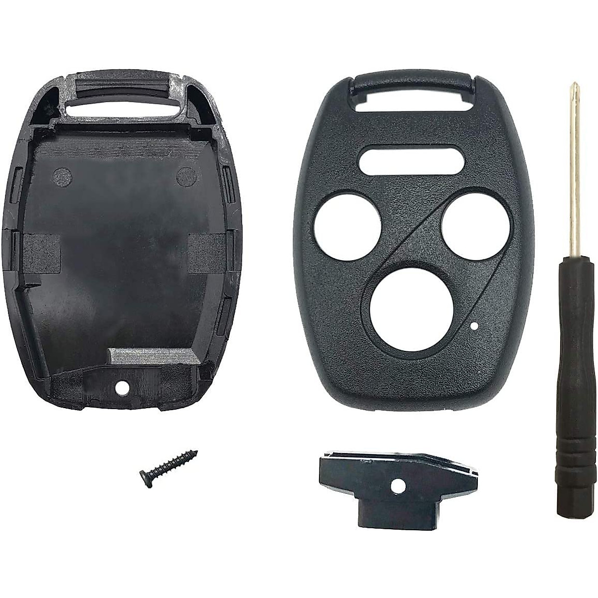 3+1 Buttons Replacement Key Fob Cover Case fit for Honda 2003-2012 Accord 2006-2013 Civic EX 2009-2015 Pilot 2005-2006 CR-V Ridgeline Odyssey Keyless Entry Key Fob Shell