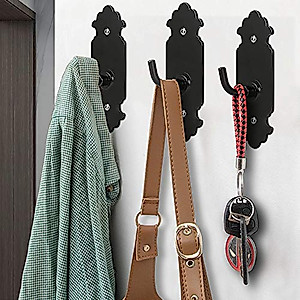 SELEWARE Coat Hooks Wall Mount with Screw, Heavy Duty Hooks for Hanging Coats for Key, Towel, Bags, Cup, Hat Indoor and Outdoor use