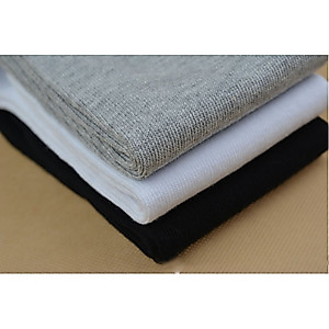 3 Pairs of Elastic Cotton Tabi Toe Socks (White/Grey/Black)