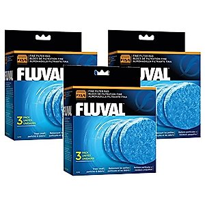 Fluval (9 Pack) Fine Filter Pad FX5 (3 Packages with 3 Filter Pads Each)