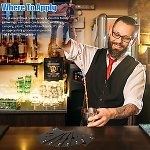 60 Pcs Casino Bottle Opener Credit Card Size Opener Gifts for Groomsmen Funny Can Beer Opener Poker Shaped Stainless Steel Ace Card Bottle Cap Openers for Wedding Birthday Party Table Tools Supplies