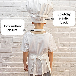 lush + luxe Personalized Kids Chef Hat and Apron Set. Kids Apron for Boys and Girls. Custom Apron for Kids. Chef Gifts. Personalized Apron for Kids Cooking. (PINK, 4-7 Years (M))