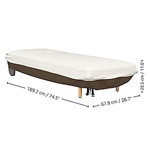 Amazon Basics Chaise Outdoor Patio Lounge Cover, Beige / Tan