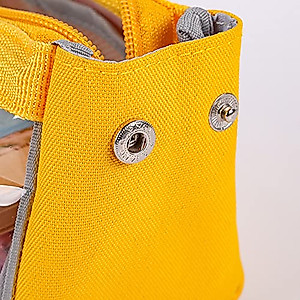 DIYOMR Clear Window Pen Bag Pencil Pouch Pen Cases for Adults, Small Makeup Bag Zipper Stationery Bag For Office Teen College Students Adults Grils Boys(Yellow)