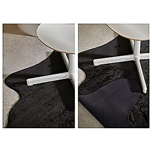 NativeSkins Faux Cowhide Rug Large (4.6ft x 6.6ft) - Black Midnight Cow Print Area Rug with No-Slip Backing