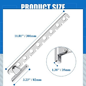 Lanzeuta 2 Pack Laundry Hanger Dryer Rack, Silver Wall Mounted Clothes Rack, Folding Hangers Clothes Hanger Rack, Stainless Steel Wall Rack for Clothes