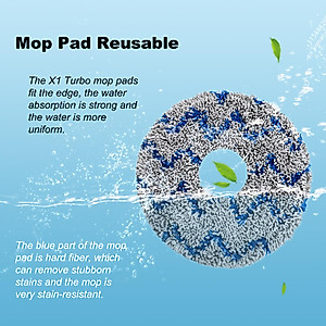 16Pack Replacement Parts Compatible with ECOVACS DEEBOTX1 Omni / X1TURBO / X1 Plus /T10 Omni Robotic Vacuum Cleaner Accessories, 1 Roller Brush 2 HEPA Filters 5 Dust Bags 4 Side Brushes 4 Mop Pads