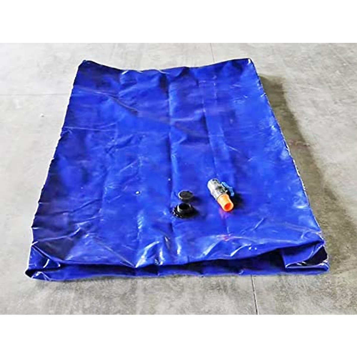 64 Gallon Water Storage Bladder Heavy Duty Truck Bed Camping Agricultural Farm Portable Large-Capacity Foldable Water Container with Shut Off Valve