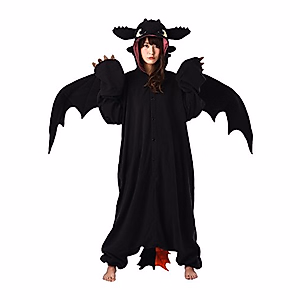 SAZAC Kigurumi - How to Train Your Dragon - Toothless - Onesie Jumpsuit Halloween Costume (X-Large)
