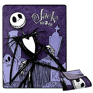 Disney Nightmare Before Christmas Throw Blanket - Nightmare Before Christmas Plush Fleece Throw Jack Skellington Throw Blanket (Jack Skellington)