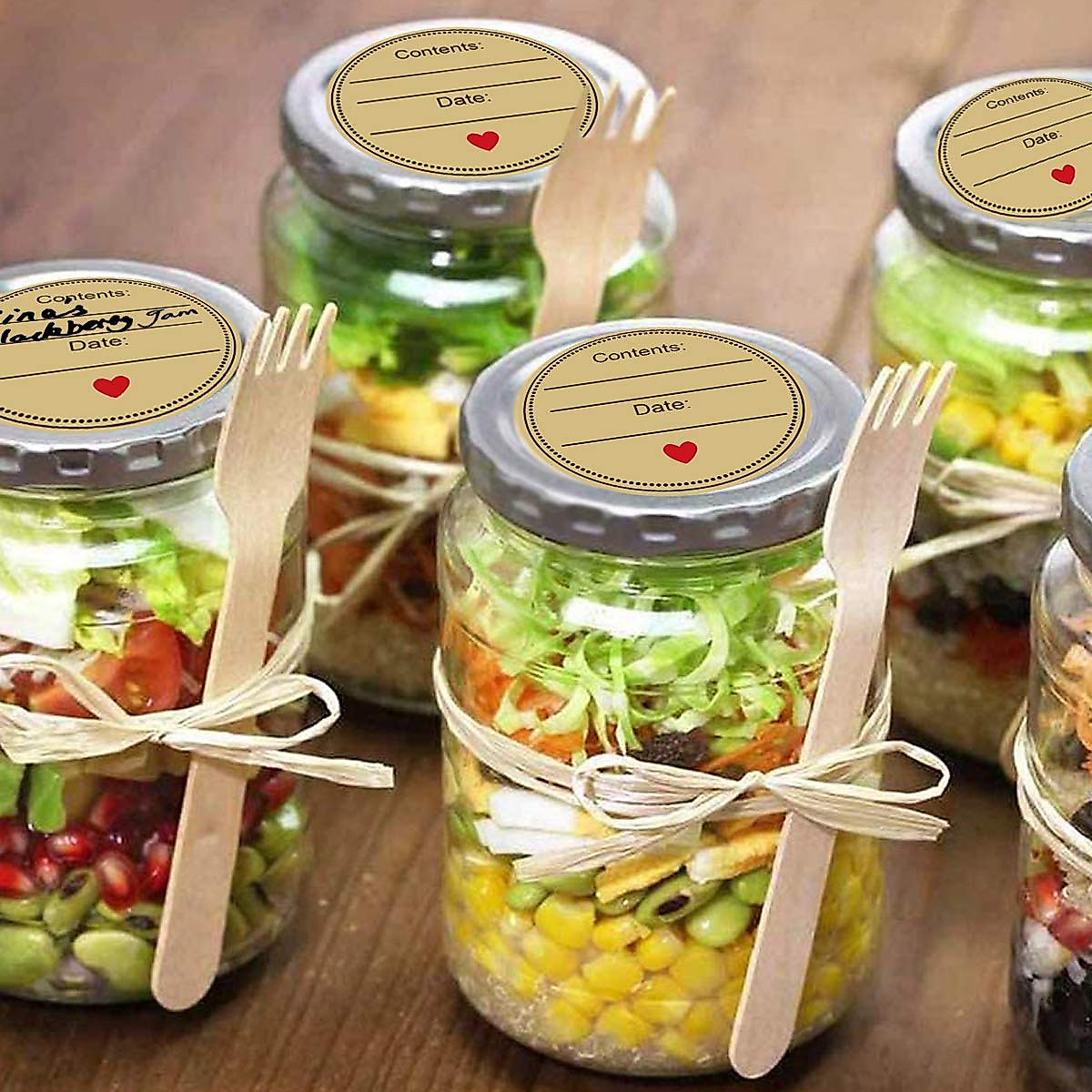 Canning Jar Stickers 2'' Kraft Round Shape Spice Labels for Jar Lids - Natural Brown Kraft Stickers for Canning Labels 500 Pcs Mason Jar Labels for Jar,Bottle Seal,Store Owners,Crafts, Oganizing,Gift