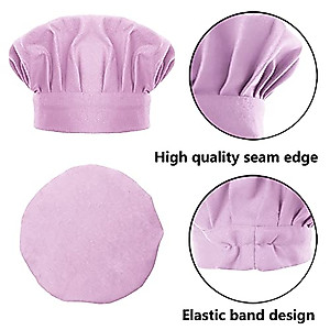 TopTie Kids Apron and Chef Hat Set, Adjustable Cotton Child Cooking Kitchen Apron, S-XXL-light pink-S