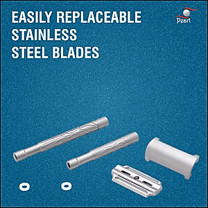 Pearl K2 Dual handle Double Edge Safety Razor made with Brass Metal Handle - New Premium Razor with two handle (long & short) and 10 Premium Stainless Steel Blades for smooth & Irritation-free shave