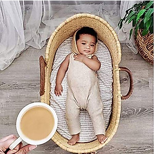 Waterproof Bassinet Sheet Set 2 Pack - Baby Bassinet Sheets with 100% Jersey Cotton (32"X16"X3") - Bassinet Sheets for Baby Girl and Boy, Newborn Essentials