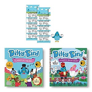 DITTY BIRD Classical Bundle: Classical Melodies & Ballet Combo with Batteries, Great Gift for Toddlers & Kids