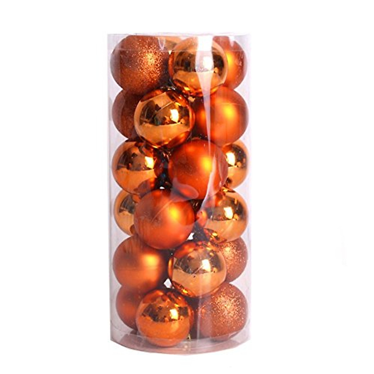 QAZIUY 24Pcs Christmas Ball Ornaments Mini Shatterproof Christmas Tree Decorations 1.57" 24pcs Shiny and Polshed Glossy Christmas Tree Ball Ornaments Decorations 1.5''