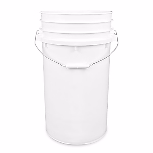 EPackage Supply 7 Gallon Plastic Bucket I Heavy Duty I Food Storage, BPA-Free I 90 Mil All Purpose Pail I Heavy Duty I White (1 Count)