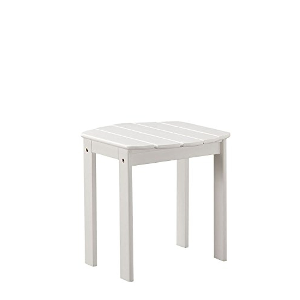 Linon Adirondack, White End Table, 18.5"D x 18.11"W x 18.11"H