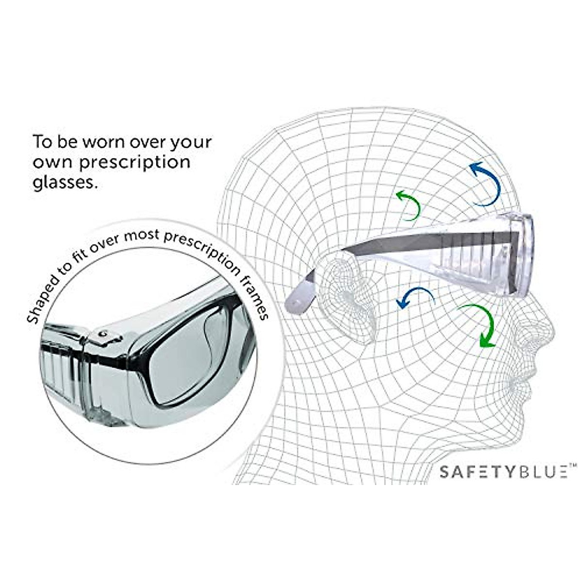 Sleep Savior ® Fitover Glasses - Anti-Blue & Green Blocking Glasses | Better Night Sleep & Reduce Eyestrain