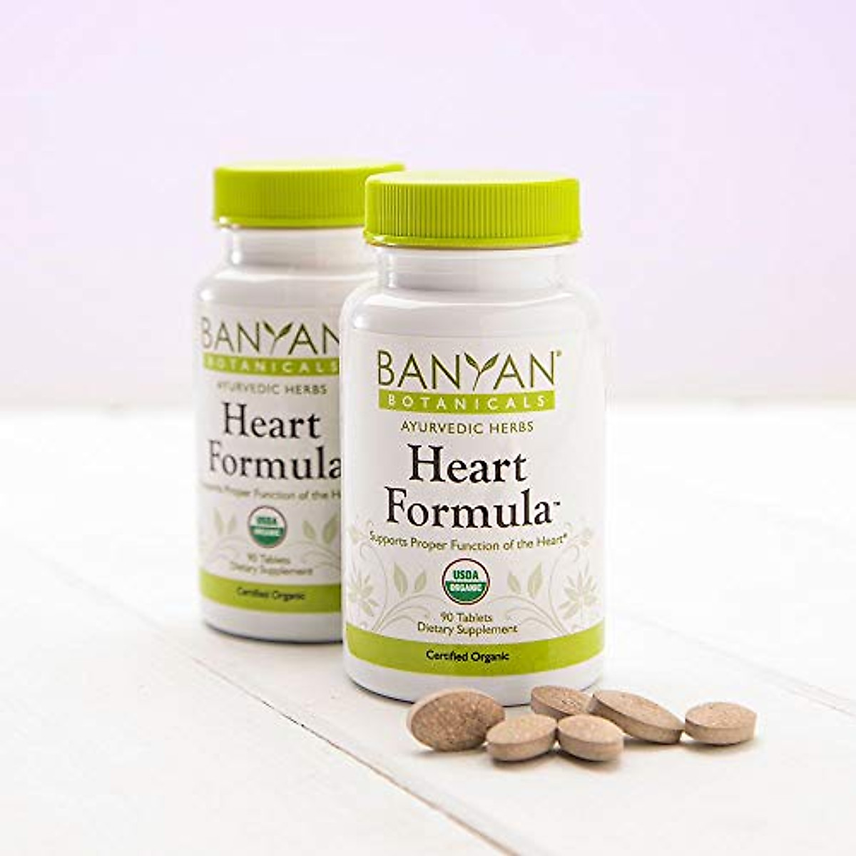 Banyan Botanicals Heart Formula – Organic Herbal Heart Health Supplement with Hawthorn Berry and ­­Guduchi – Supports Proper Function of The Heart* – 90 Tablets – Non-GMO Sustainably Sourced Vegan