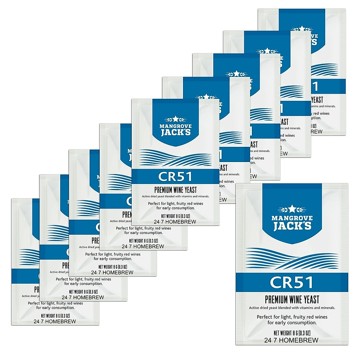 10x Mangrove Jacks - CR51 8g Treats 23L Light, Fruity Red Wines