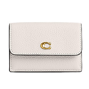 Coach Polished Pebble Leather Essential Mini Trifold Wallet