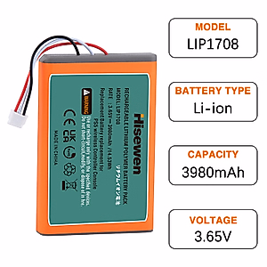 Hisewen PS5 Controller Battery, Upgraded 3980mAh LIP1708 PS5 Battery Pack for Sony Playstation 5 PS5 DualSense CFI-ZCT1W Wireless Controller