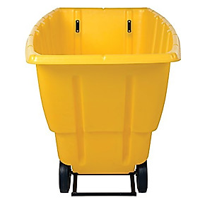 Vestil TDT-100-LD-YELLOW Plastic Light Duty Tilt Truck 1 Cubic Yard 850 Lb. Capacity Yellow