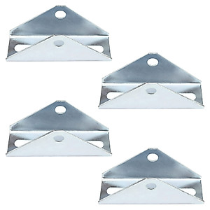 4Pcs Adjustable Solar Panel Tilt Mounting Brackets Fit 1/2" Bolt in 1-5/8" Strut Channel Connector for Roof Panels, Roof Rack Mounting Brackets, RV Camper, Boat, Wall, Gird Roof Installation