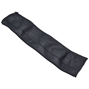 Fdit PU Baby Stroller Handle Cover Armrest Protector for Baby Carriage, Removable Zipper Protector Sleeve for Baby Stroller (Black)