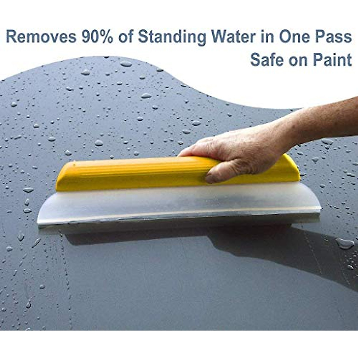 One Pass Hydroglide 14" Waterblade Silicone Y-Bar Squeegee Yellow