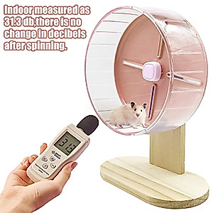 Hamster Silent Exercise Wheel Quiet Spinning Candy-Color Running Wheels with Height-Adjustable Stand for Hamster Gerbils Dwarf Hamster Mice Rat Teddy Hamster