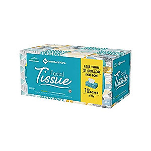 An Item of Member's Mark 2-Ply Facial Tissue, 12 pk, 1,920 tissues (160 ct. per box) - Pack of 1