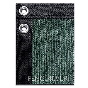Fence4ever 4'x50' 4ft Tall 3rd Gen Olive Green Fence Privacy Screen Windscreen Fabric Mesh Tarp w/Aluminum Grommets for Home, Garden, Yard