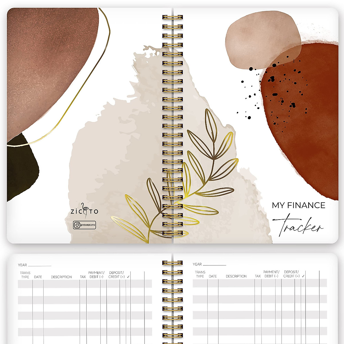 Easy to Use Accounting Ledger Book for Small Business - The Perfect Check Register Notebook to Track Your Expenses - Simplified Personal Finance Checkbook, Income and Expense Log Book