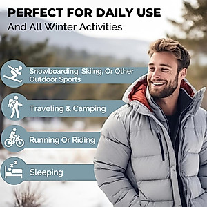 Men's Thermal Set, Lightweight Ultra Soft Fleece Shirt and Pants,Grey,X-Large