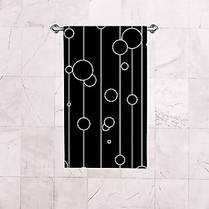 Hand Towel Polka Dot Black White Striped Face Towel Set of 2 Fingertip Towel Kitchen Tea Bar Dish Cloths Absorbent Dry Shower Towel