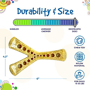 SodaPup Mod Wishbone – Durable Dog Chew Toy and Treat Dispenser Made in USA from Non-Toxic, Pet Safe, Food Safe Nylon Material for Mental Stimulation, Clean Teeth, Fresh Breath, Problem Chewing & More