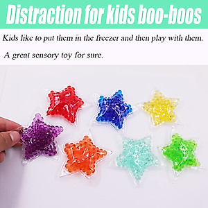 Boo Boo Ice Pack, Kids Cold Packs for Wisdom Teethache Fever, Gel Ice Pack for Bump and Bruises Injuries Pain Relief - Cold Compress for Headache (7 Star)