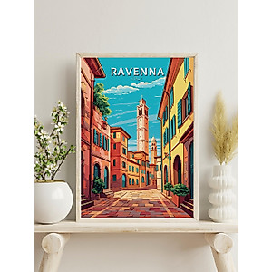 Ravenna Travel Print | Ravenna Travel Poster | Ravenna Illustration | Ravenna Print | Ravenna Wall Art | Italy Poster | Italy Décor |